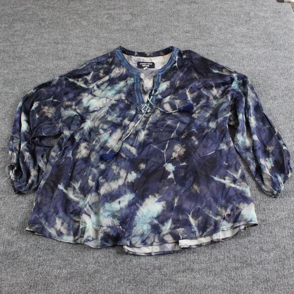 Johnny Was | Tops | Johnny Was Blouse Womens Xl Moonlight Tie Dye V ...